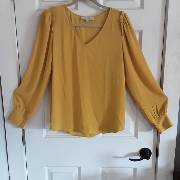 LOFT | Tops | Loft Mustard Color Blouse | Poshmark